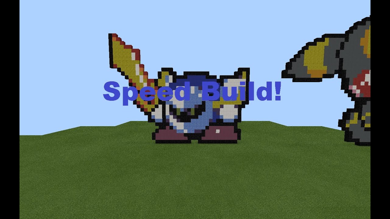 Meta Knight Pixel Art Speed Build! - YouTube