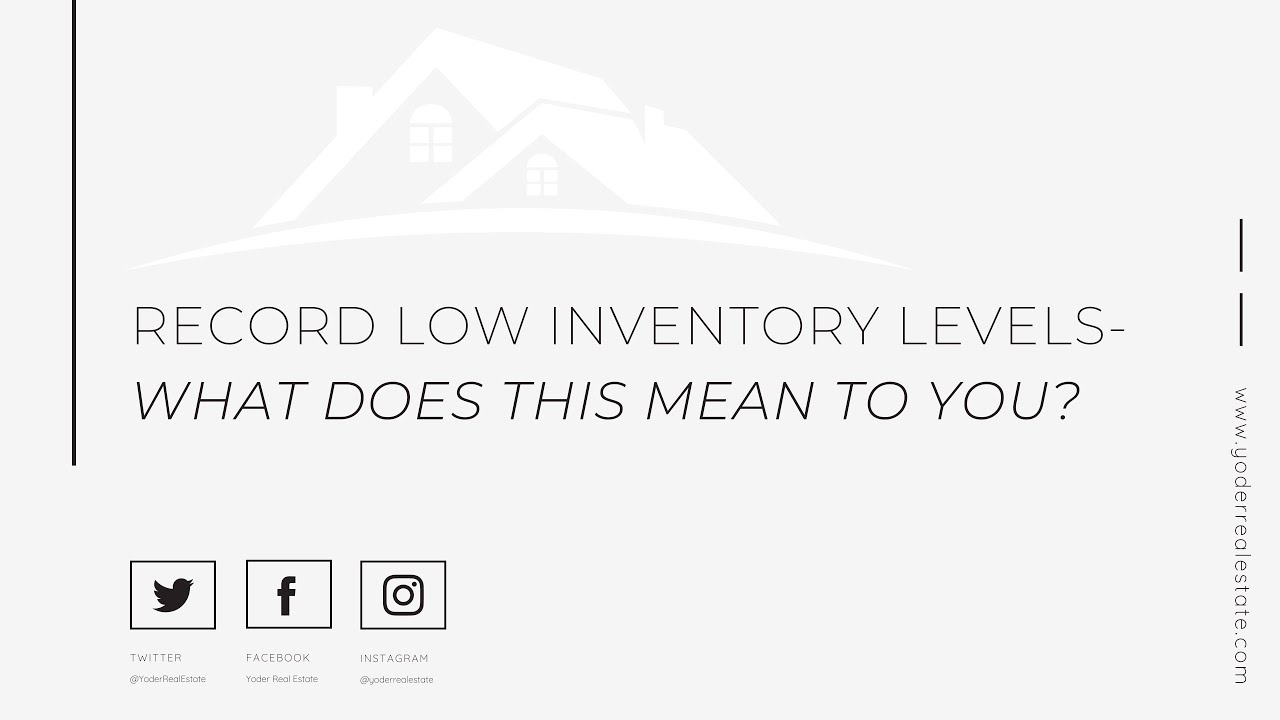 Record Low Inventory Levels- What does this mean to YOU? - YouTube