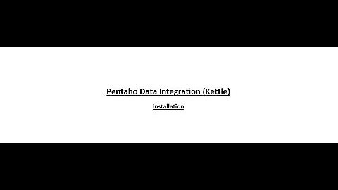 Pentaho Data Integration(kettle) tutorial - YouTube