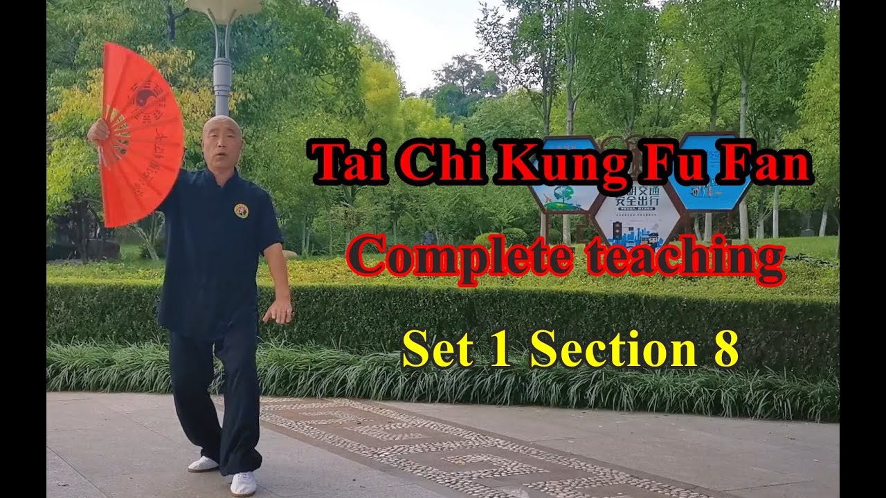 Teaching Chinese Tai Chi Kung Fu Fan in English, simple and easy to ...