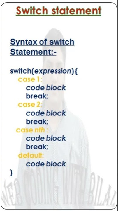 switch statement in JavaScript in Urdu/Hindi | Web Coding With Bilal - YouTube