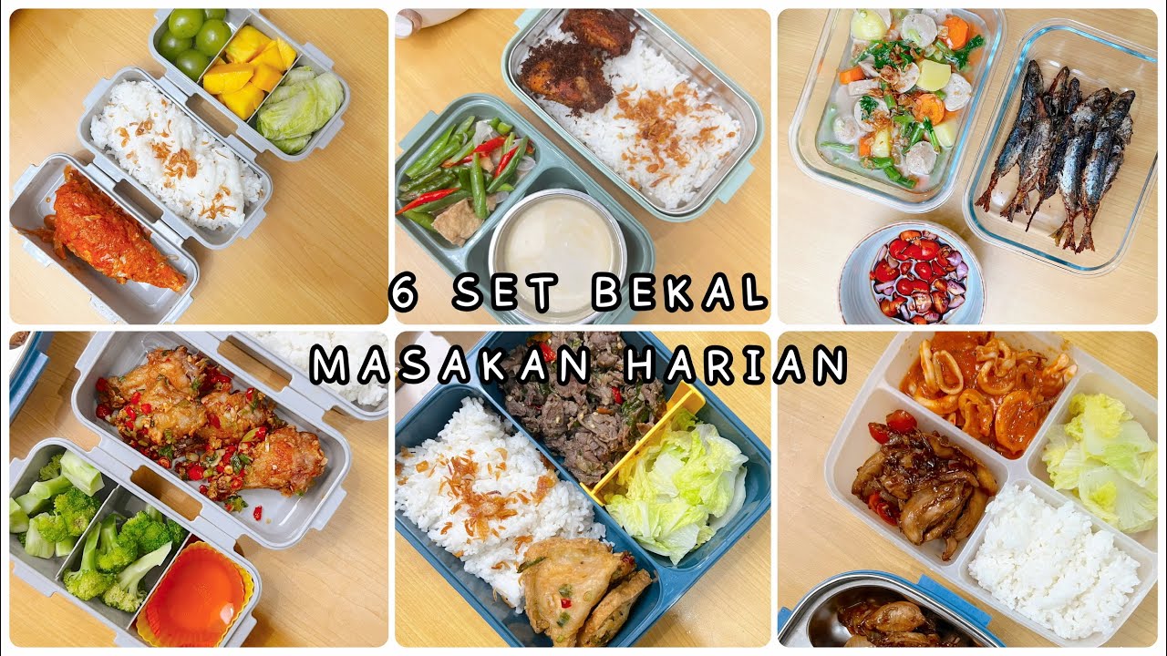 6 SET BEKAL (PART 5), MENU SEMINGGU, MASAKAN SEHARI-HARI, MASAKAN RUMAH ...