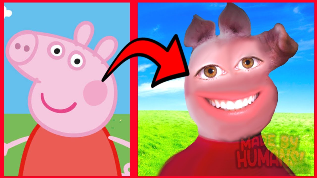Peppa Pig Characters in REAL LIFE Versions! - YouTube