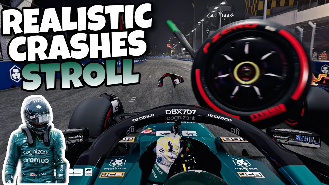 REALISTIC F1 CRASHES LANCE STROLL - YouTube