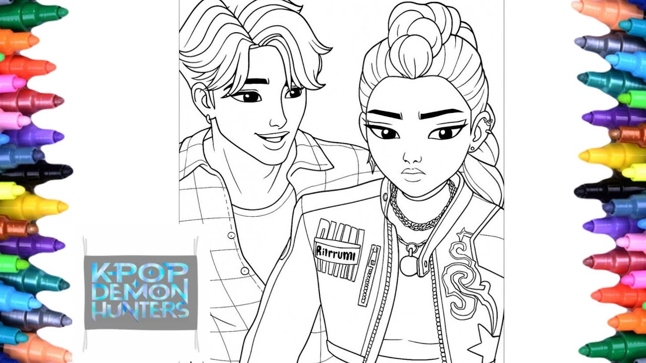 KPop Demon Hunters Coloring Pages | How to Color Saja Boys | NCS Music ...