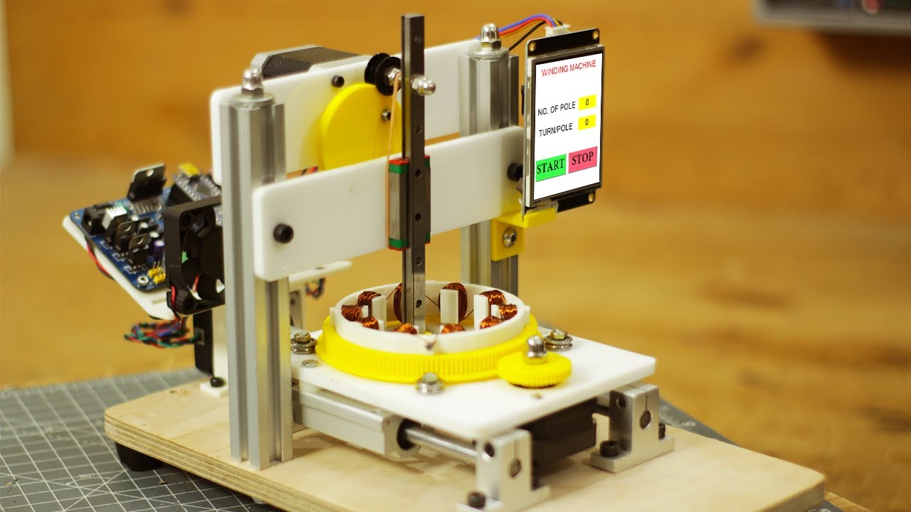 Diy Bldc Motor Winding Machine Prototype Arduino Project Youtube