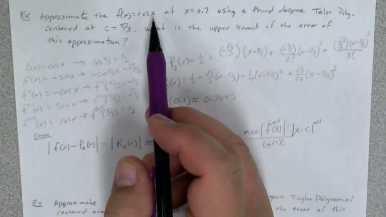 Calc BC sec 10D lagrange error bound - YouTube