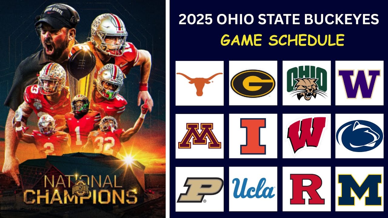 2025 OHIO STATE FOOTBALL SCHEDULE | FULL TEAM SCHEDULE - YouTube