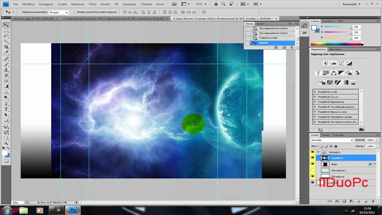 Creare uno sfondo per il canale Youtube (Grafica 2012) - YouTube