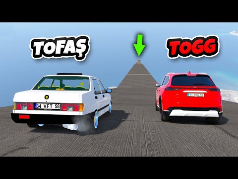 Yerli Araba TOGG vs Tofaş Şahin 4 Farklı Uçma Parkurunda - GTA 5