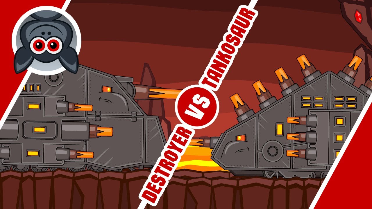 Destroyer vs Tankosaur. “Fighting to the death“ Tank Cartoon - YouTube