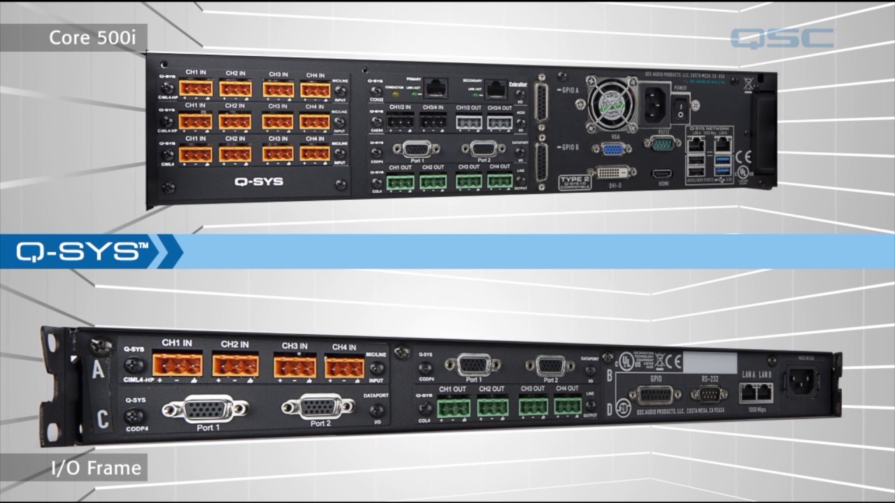 2)b. Q-SYS Level 1 : Core & I/O Frame (Français) - YouTube