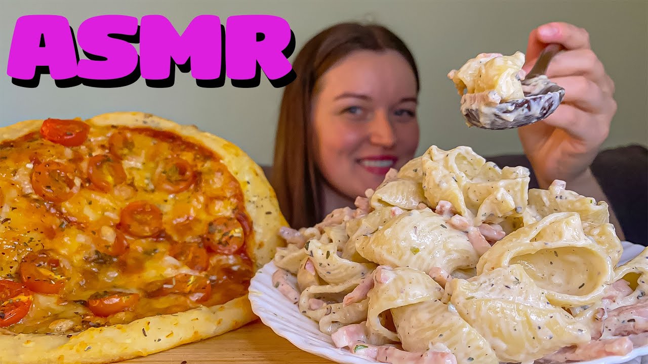 ASMR Eating Pizza & Pasta (NO TALKING) EATING SOUNDS |ASMR MUKBANG 먹방 ...