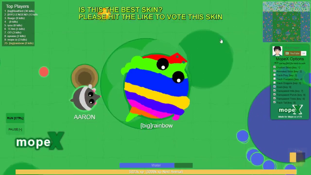 MOPE.IO // THE RAINBOW DRAGON // MOPEX SKIN 9 - YouTube