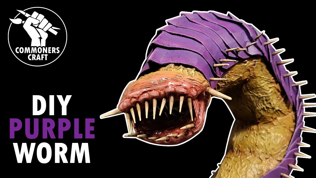 How to make a cheap PURPLE WORM for D&D | DIY Miniature - YouTube