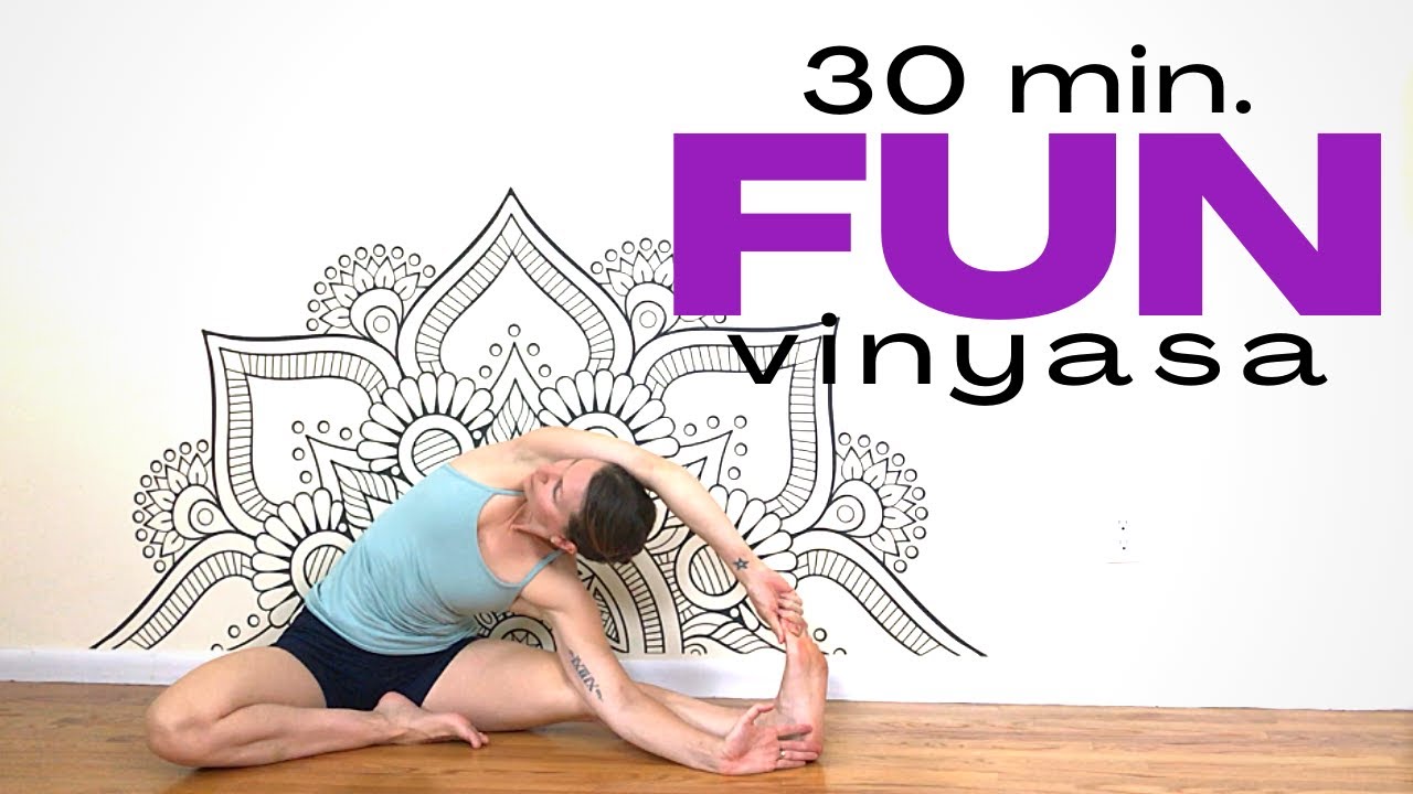 30 MINUTE FUN INTERMEDIATE VINYASA | Unique Yoga Sequence | Total Body ...