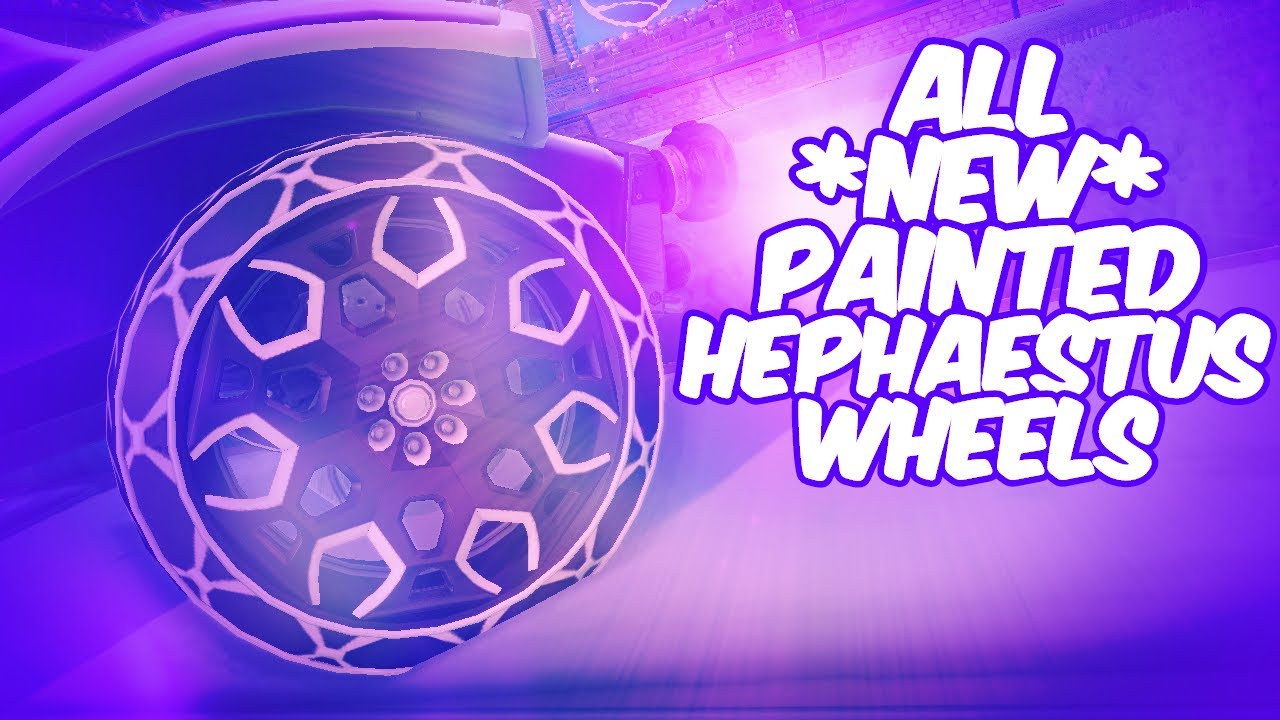 ALL *NEW* PAINTED HEPHAESTUS WHEELS! (Rocket League New Fan Rewards) - YouTube