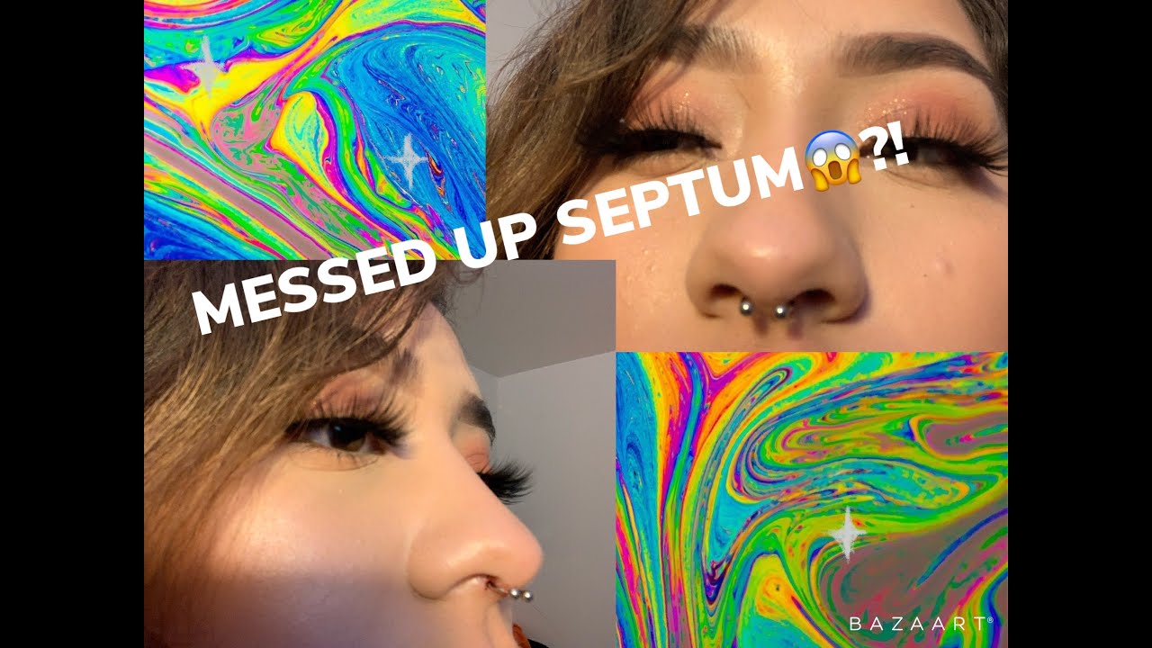 got my septum piercing done wrong??? - YouTube