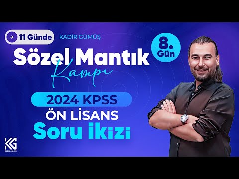 8 ) 2024 KPSS ÖN LİSANS SORU İKİZİ (KADİR GÜMÜŞ)