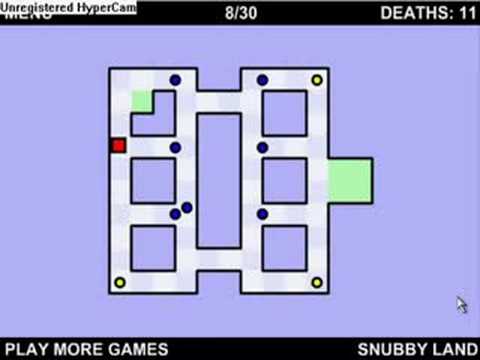 worlds hardest game - level 1,2,3,4,5,6,7,8,9,10. - YouTube