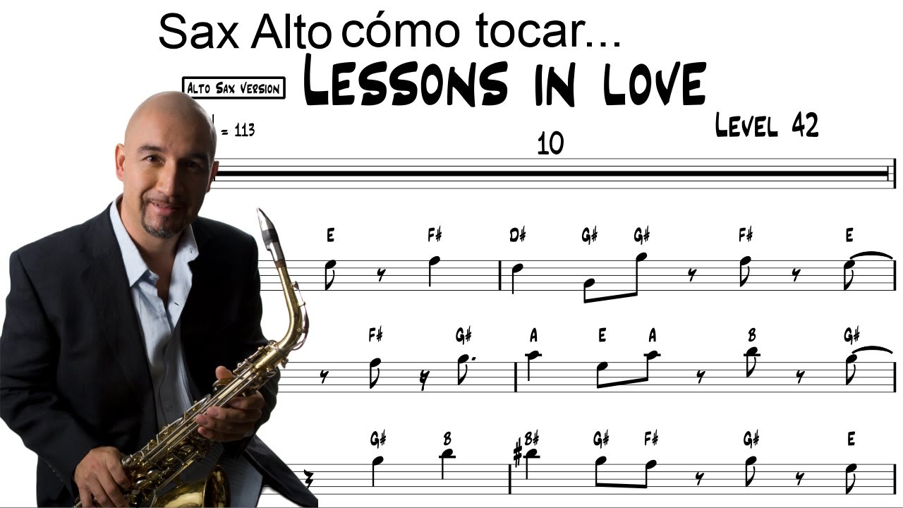 Lessons In Love Sax Tutorial fácil - YouTube