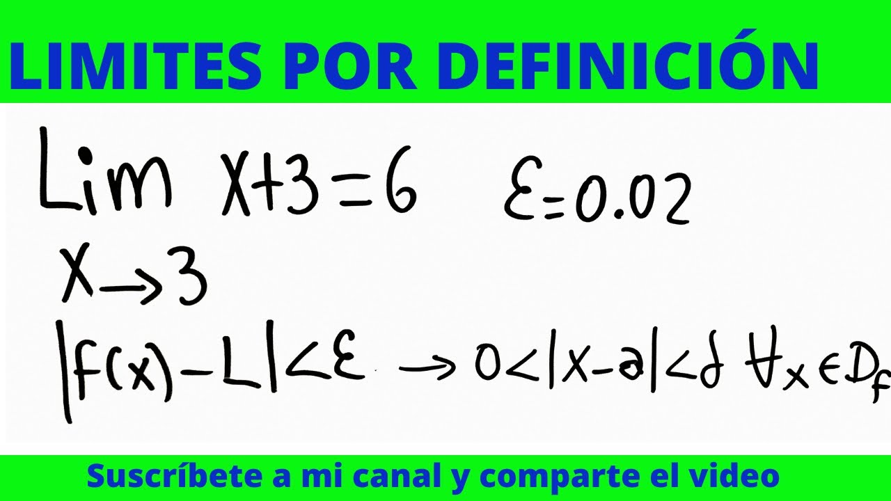 LÍMITE POR DEFINICIÓN - YouTube