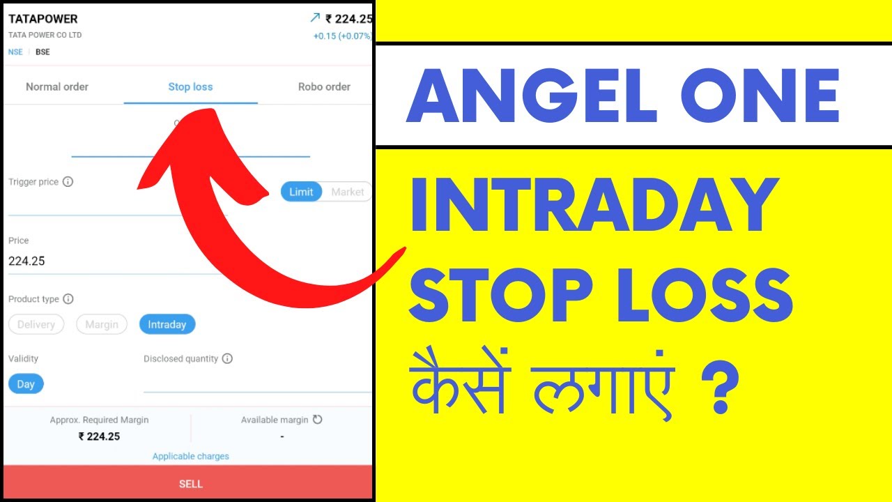 Angel One में Intraday Stop Loss कैसे लगाए ? | How to Place Intraday ...
