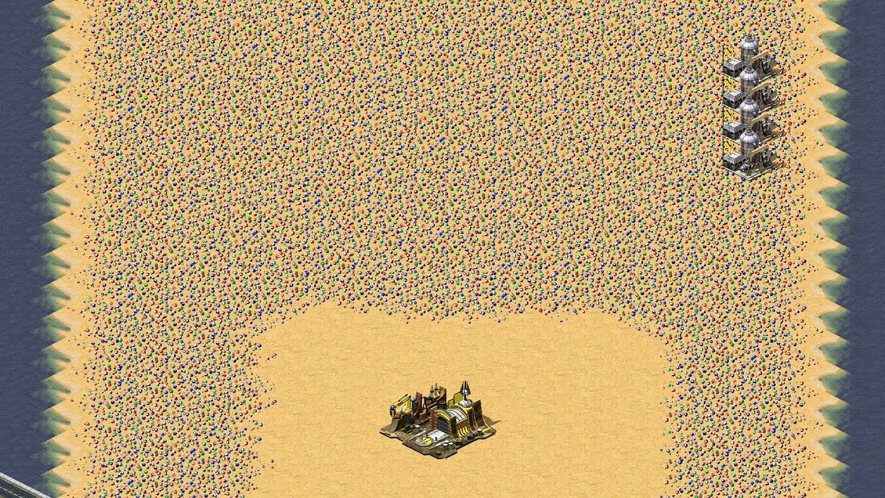 Yuri's Revenge Red Alert 2 Swam Blue New Ore Map Super Extra Hard AI ...