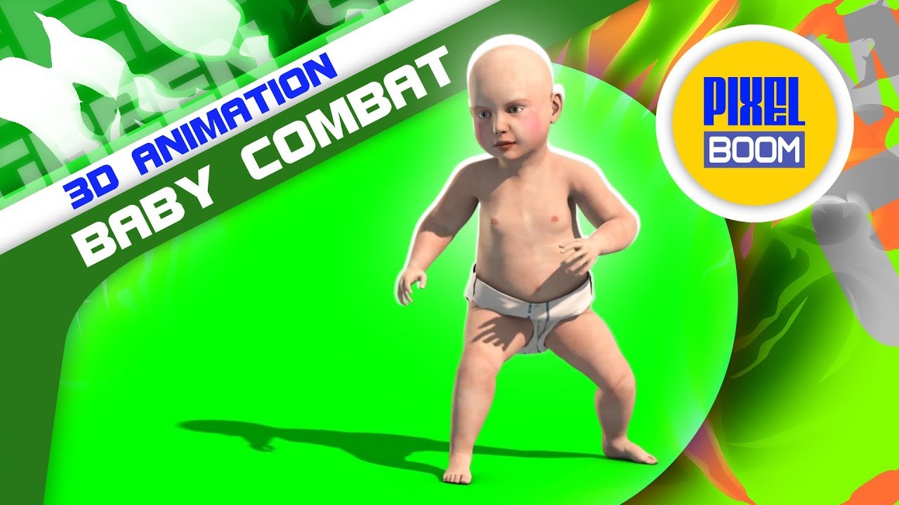 Green Screen Baby Combat Martial Arts - PixelBoom - YouTube
