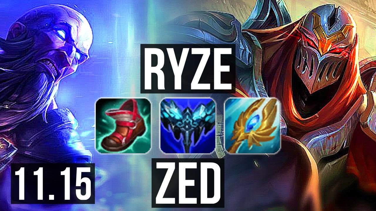 Ryze Vs Zed Mid Defeat 1100 Games 1 0m Mastery Dominating