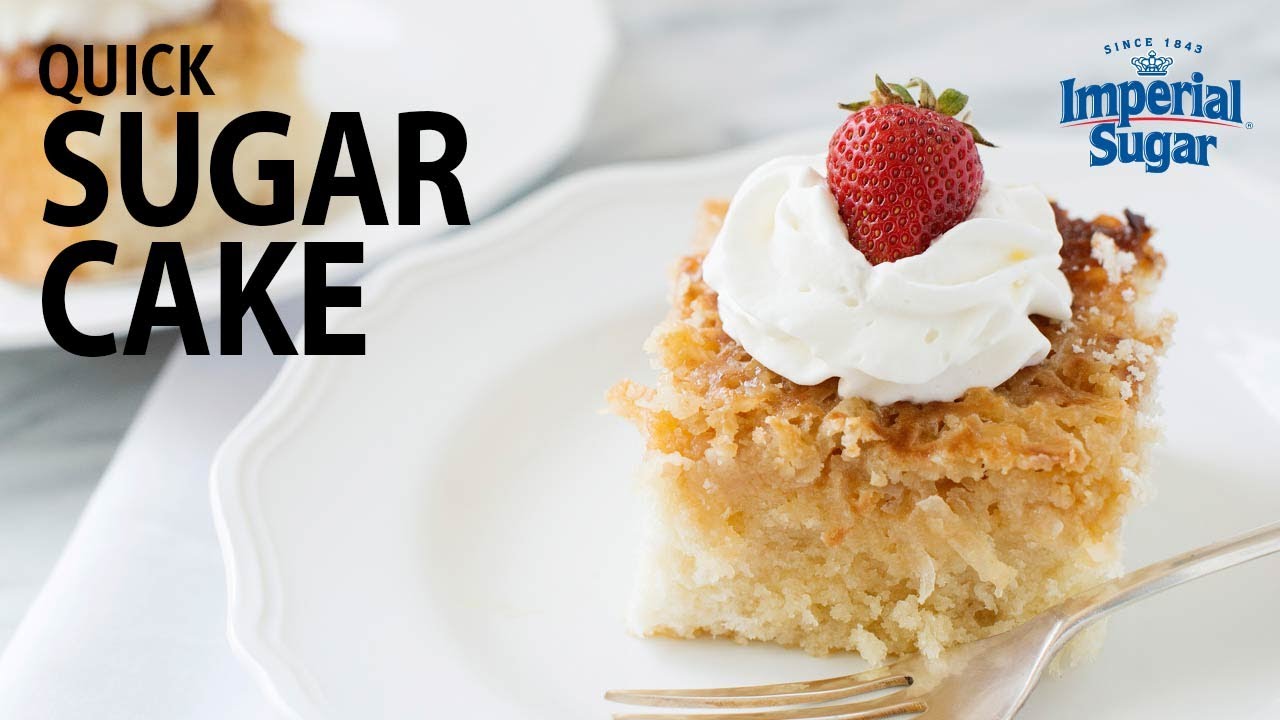 How to Make Homemade Quick Sugar Cake - YouTube