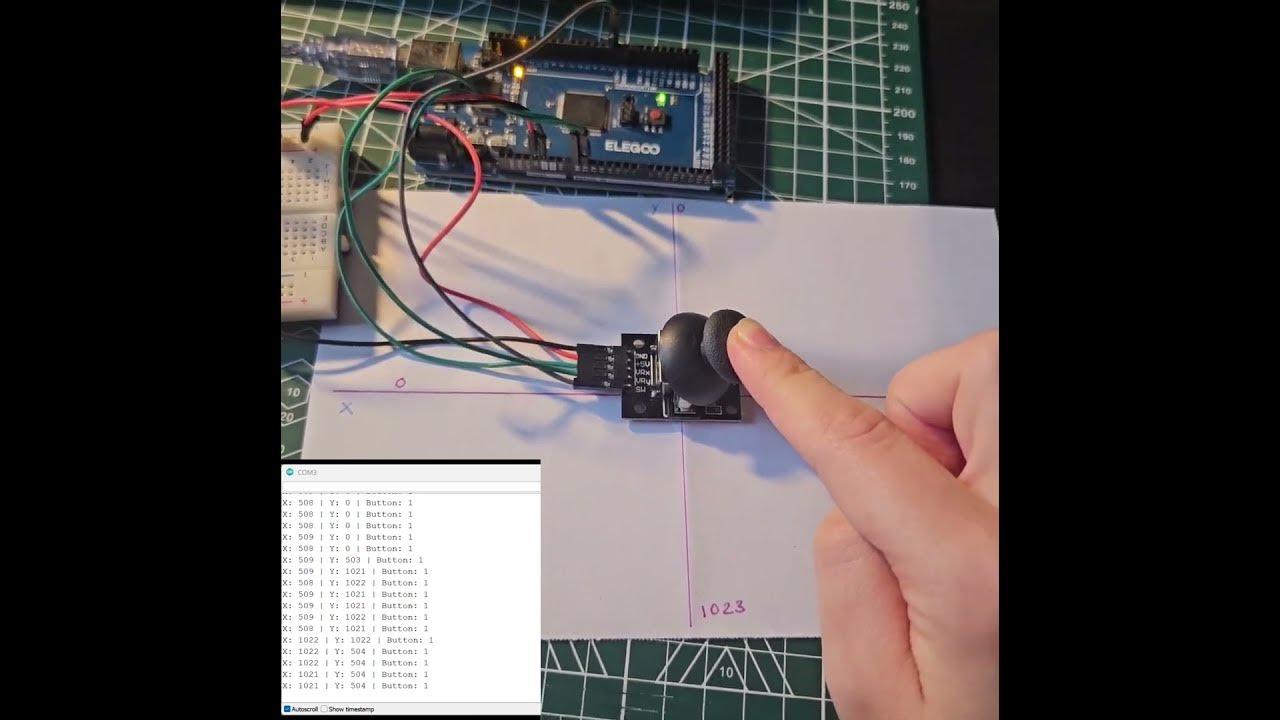 Joystick Arduino set up with live serial monitor #arduinoproject #arduinouno - YouTube