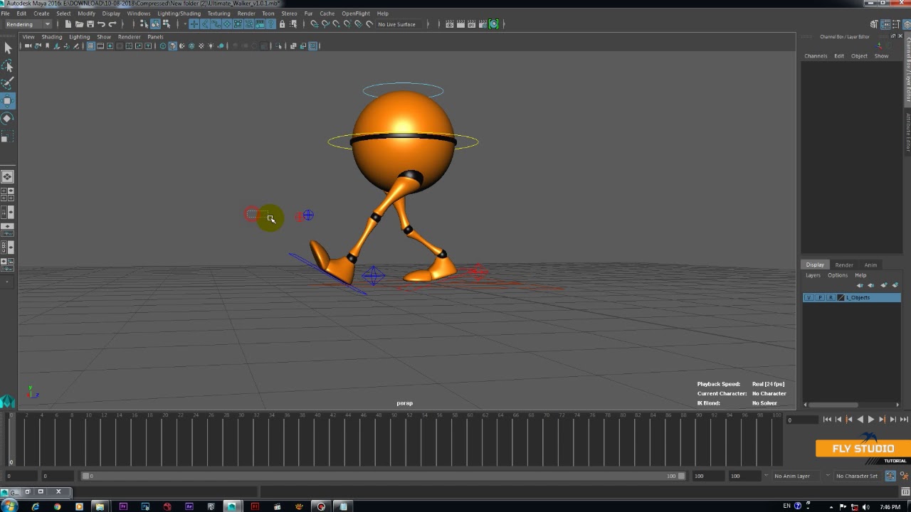 BASIC CHARACTER WALK CYCLE ANIMATION IN MAYA - YouTube
