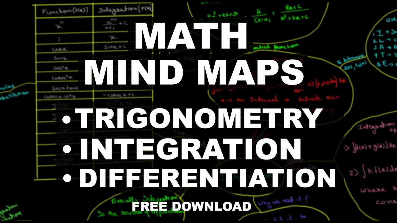 Math Mind Maps on Trigonometry,Differentiation,Integration | Free ...