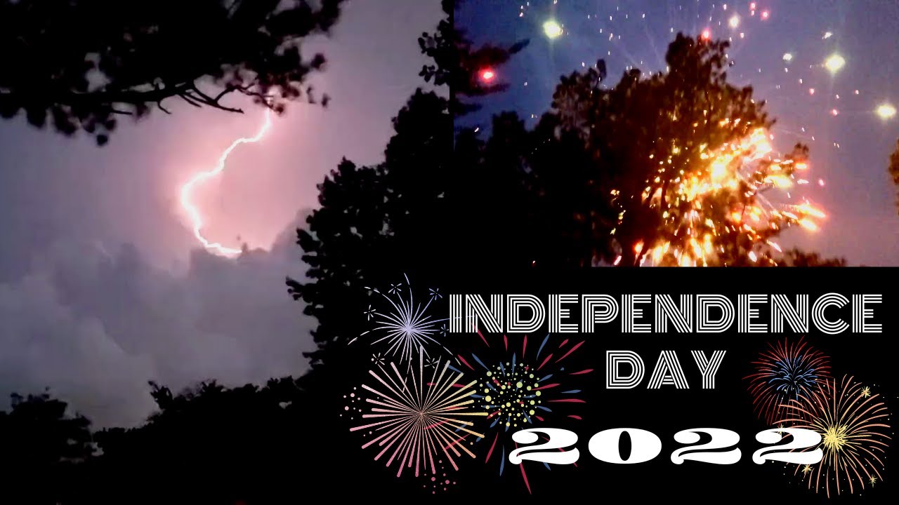 Lightning & Fireworks, July 4th, 2022 - YouTube