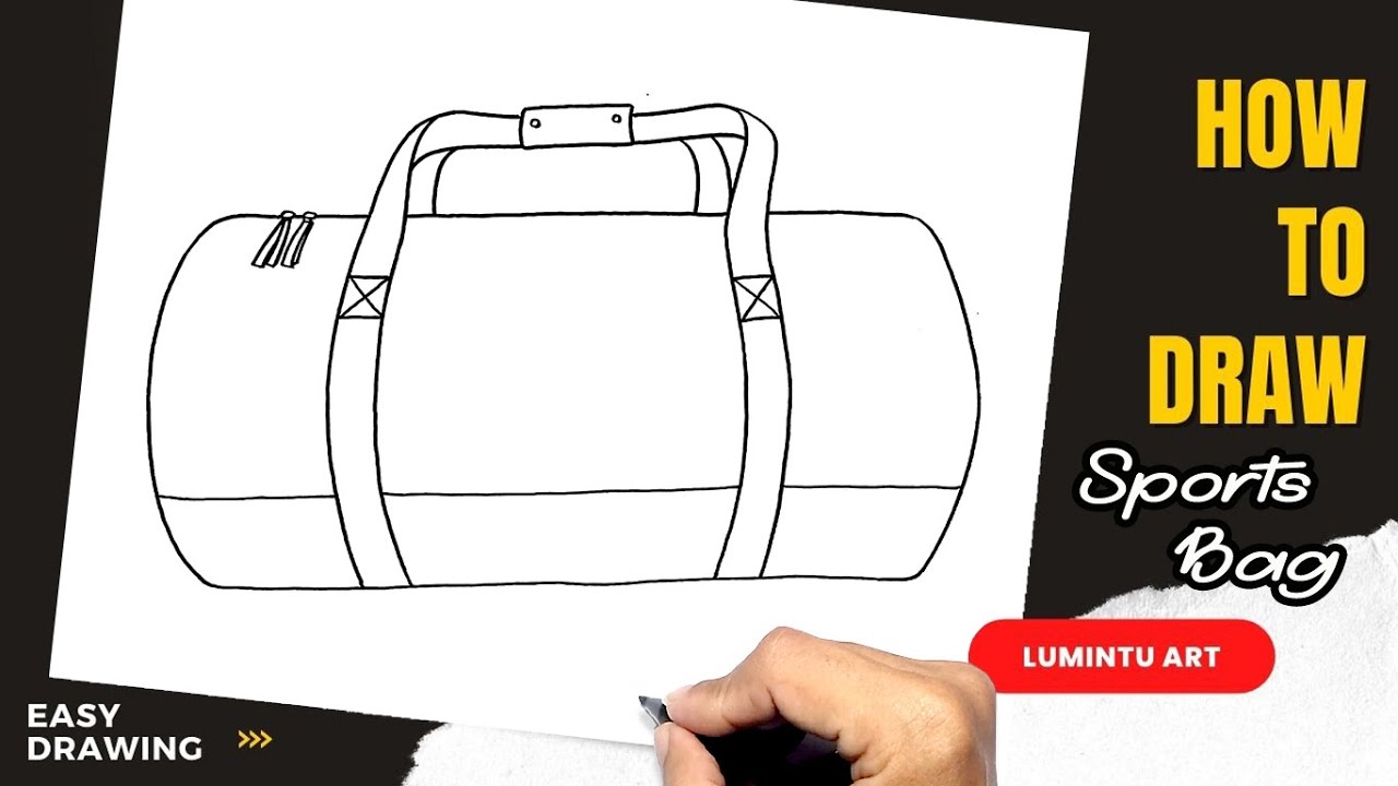 How to draw Sports Bag - YouTube