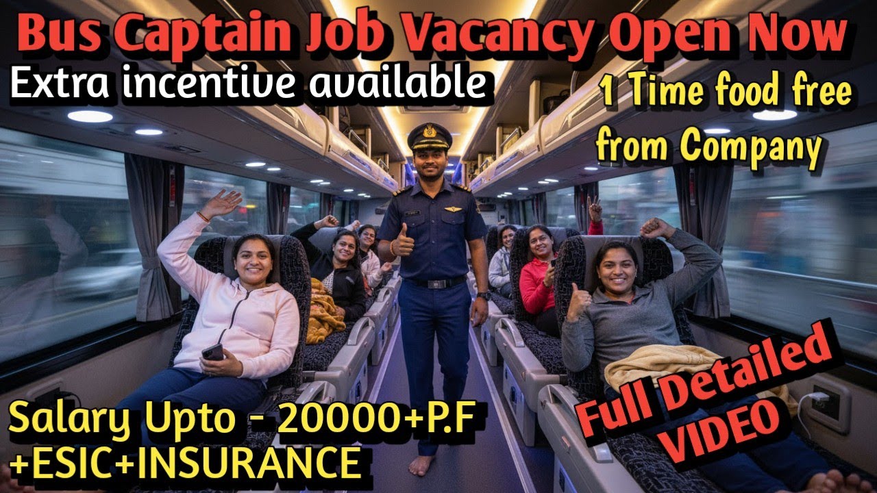 Urgent Hiring Bus Captain | bus conductor job kaise paye | bus captain ...