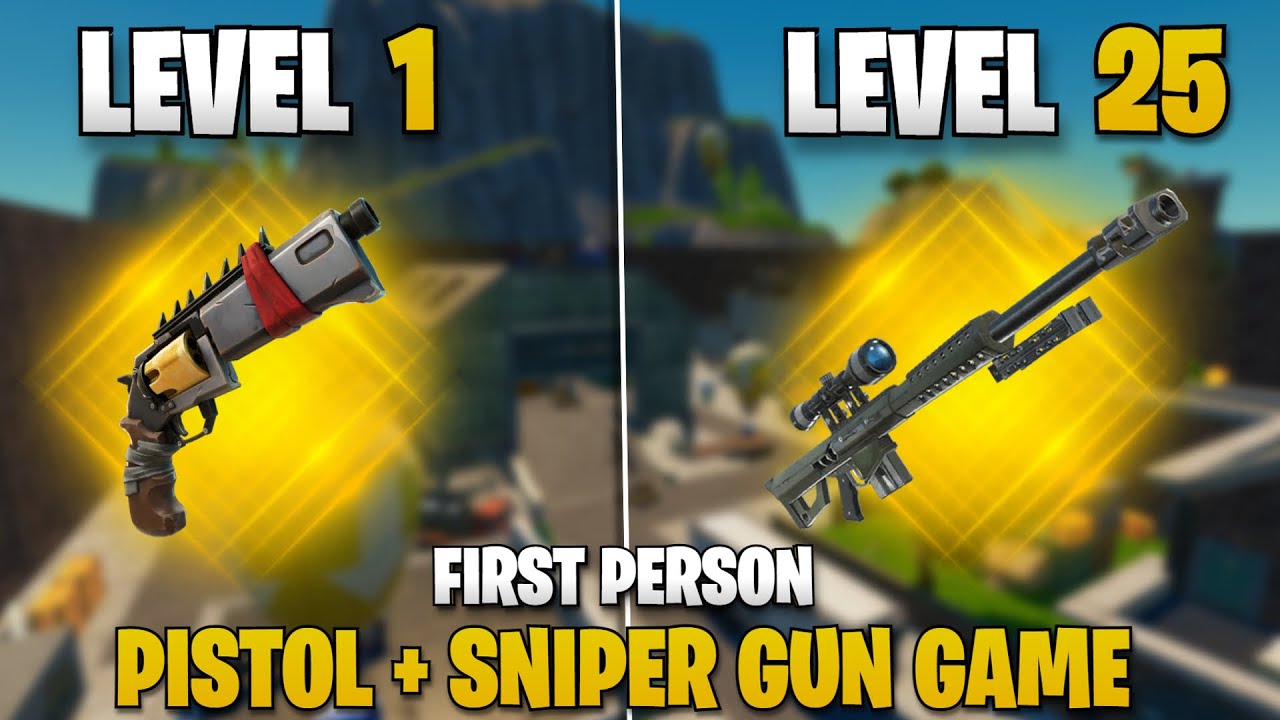 FIRST PERSON PISTOL + SNIPER GUN GAME - YouTube