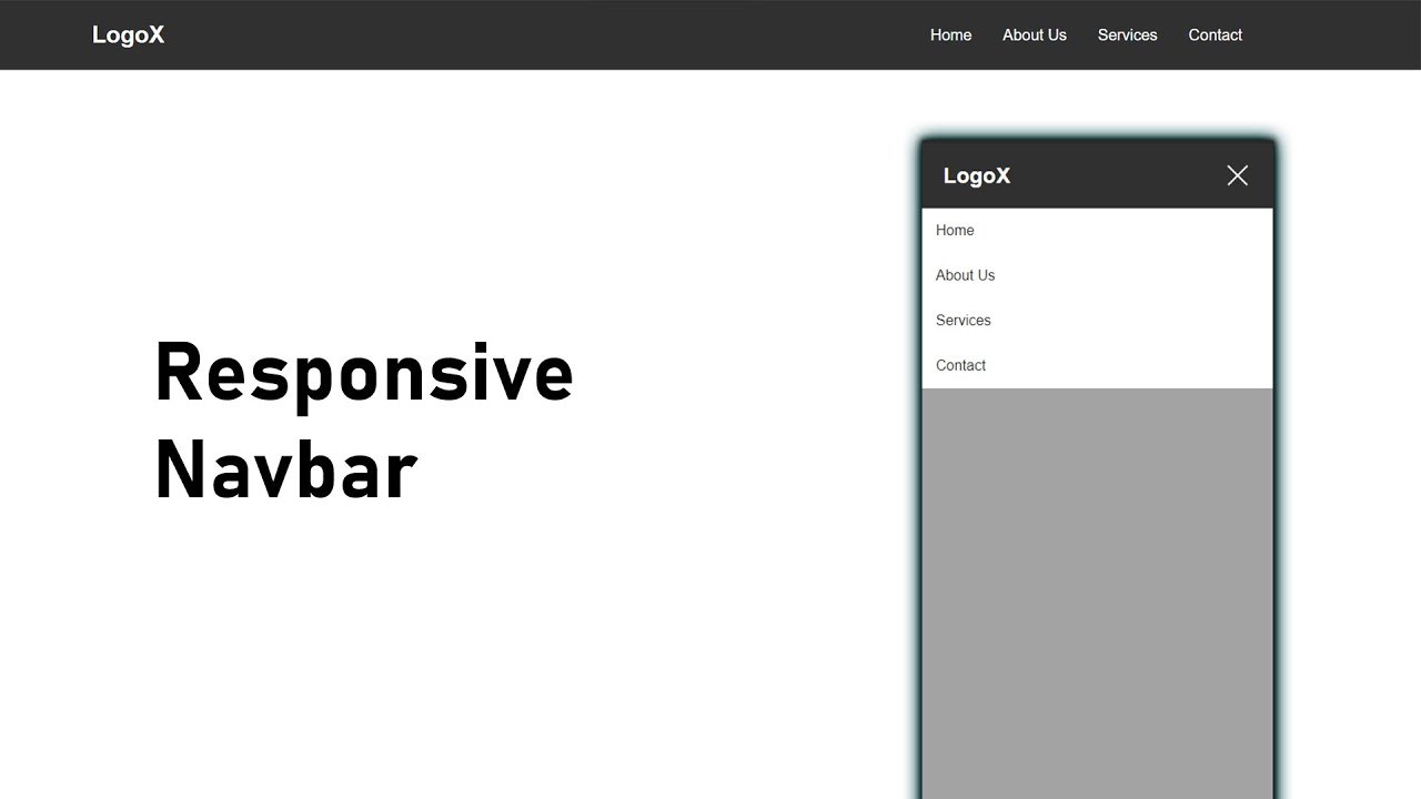 How To Create Responsive Navigation Bar Using Html And Css Easy Web Learner Youtube 0805