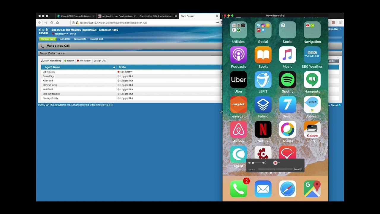 Cisco Finesse Mobile Agent UCCX 2 - Testing - YouTube