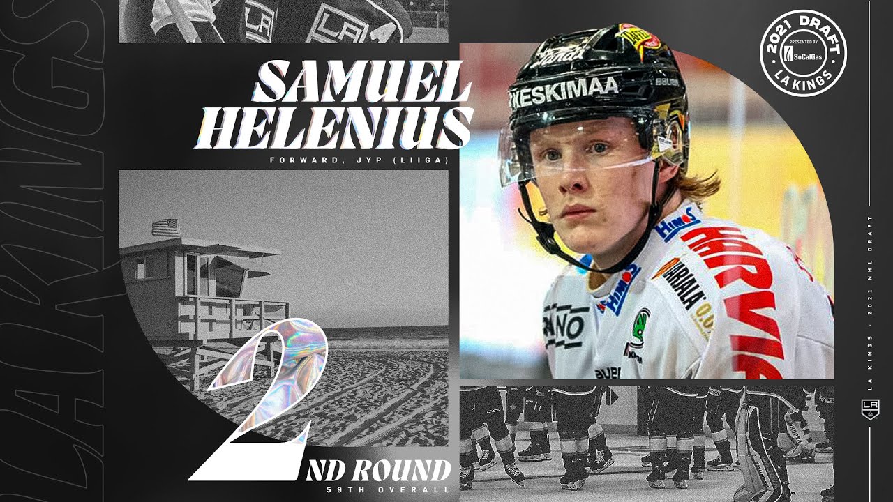 LA Kings Draft Samuel Helenius in 2021 NHL Draft - YouTube