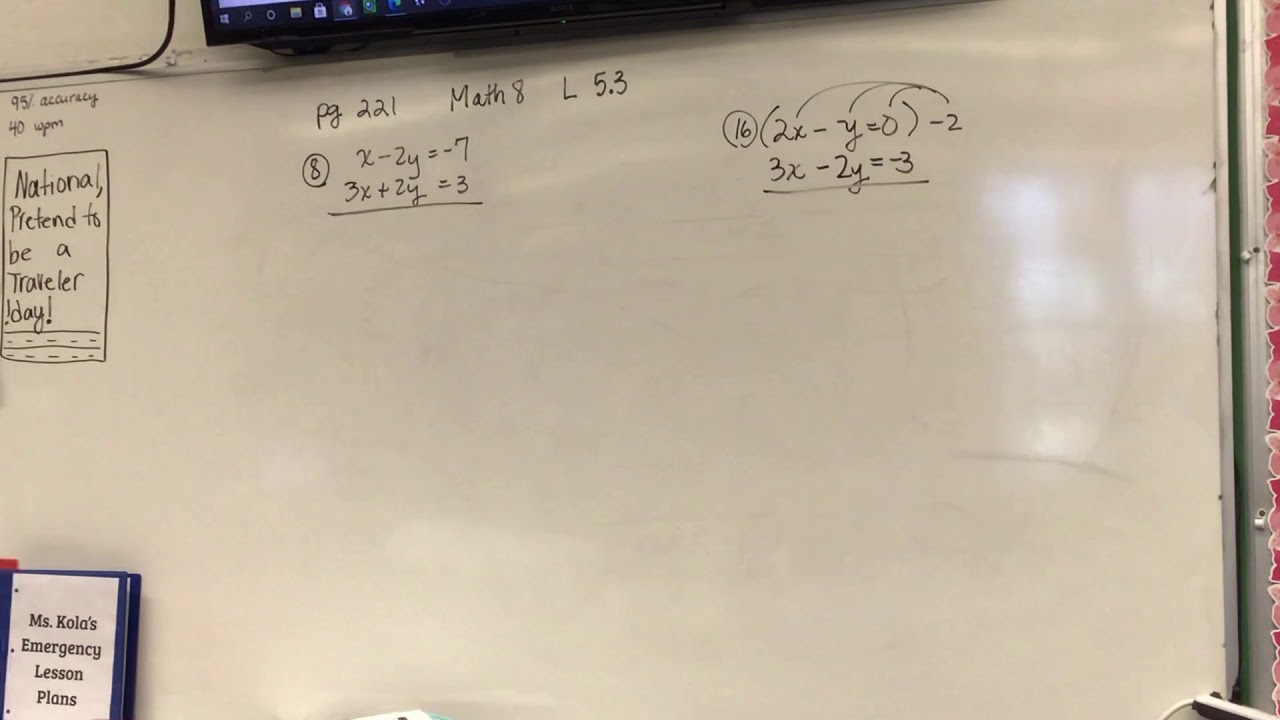 Math 8 12-10-2020 L 5.3 part 5 Big Ideas Math Blue book - YouTube