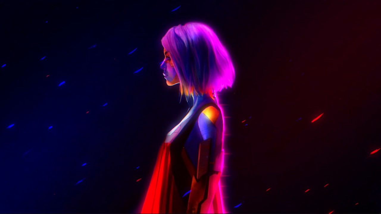 Girl Science Fiction Red And Blue Youtube 9690