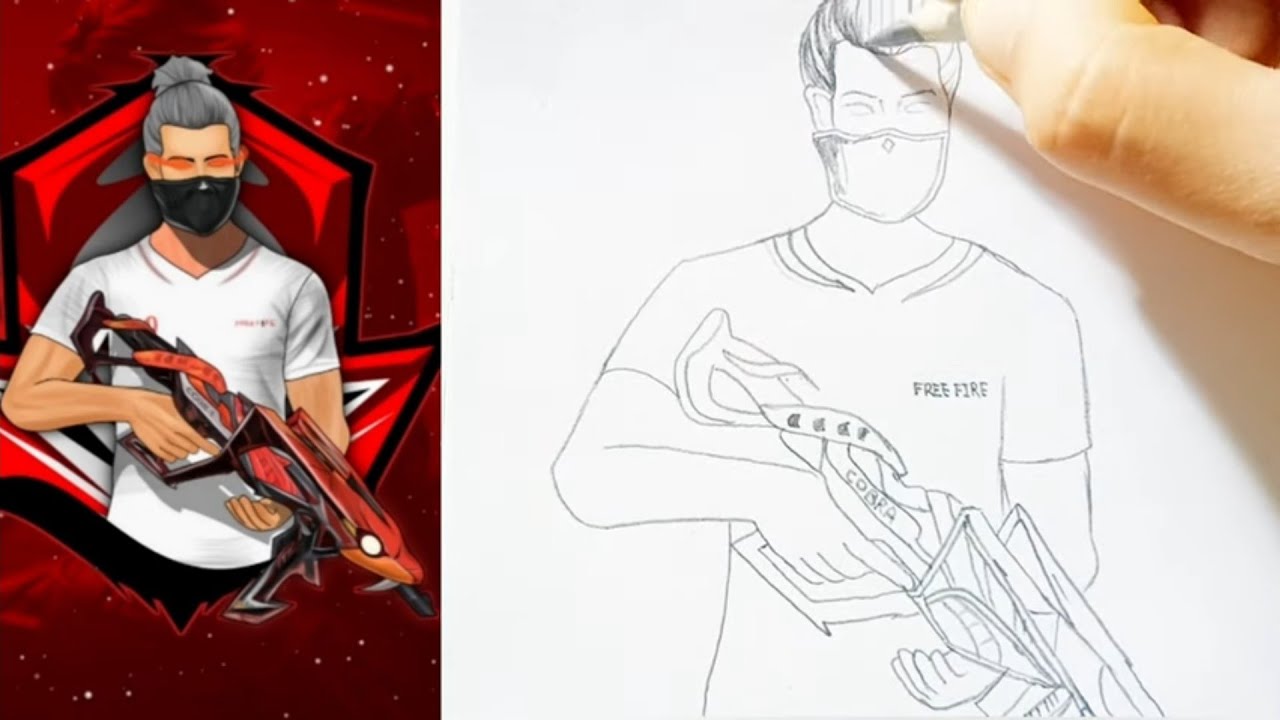 HOW TO DRAW FREE FIRE BOY BUNDLE DRAWING|| FIRE FIRE MAX || EASY ...