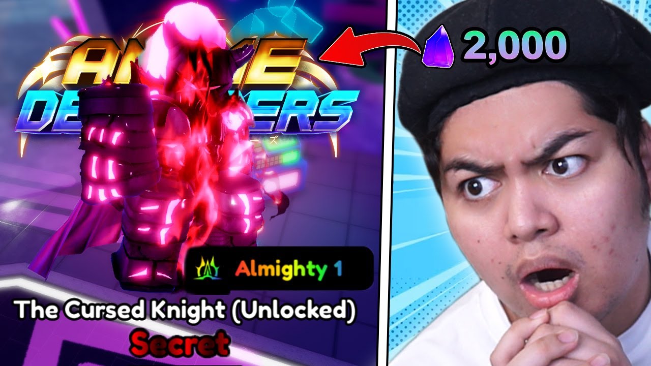 Anime Defenders | ALMIGHTY SHINY CURSED KNIGHT PERFECT UNIT! - YouTube