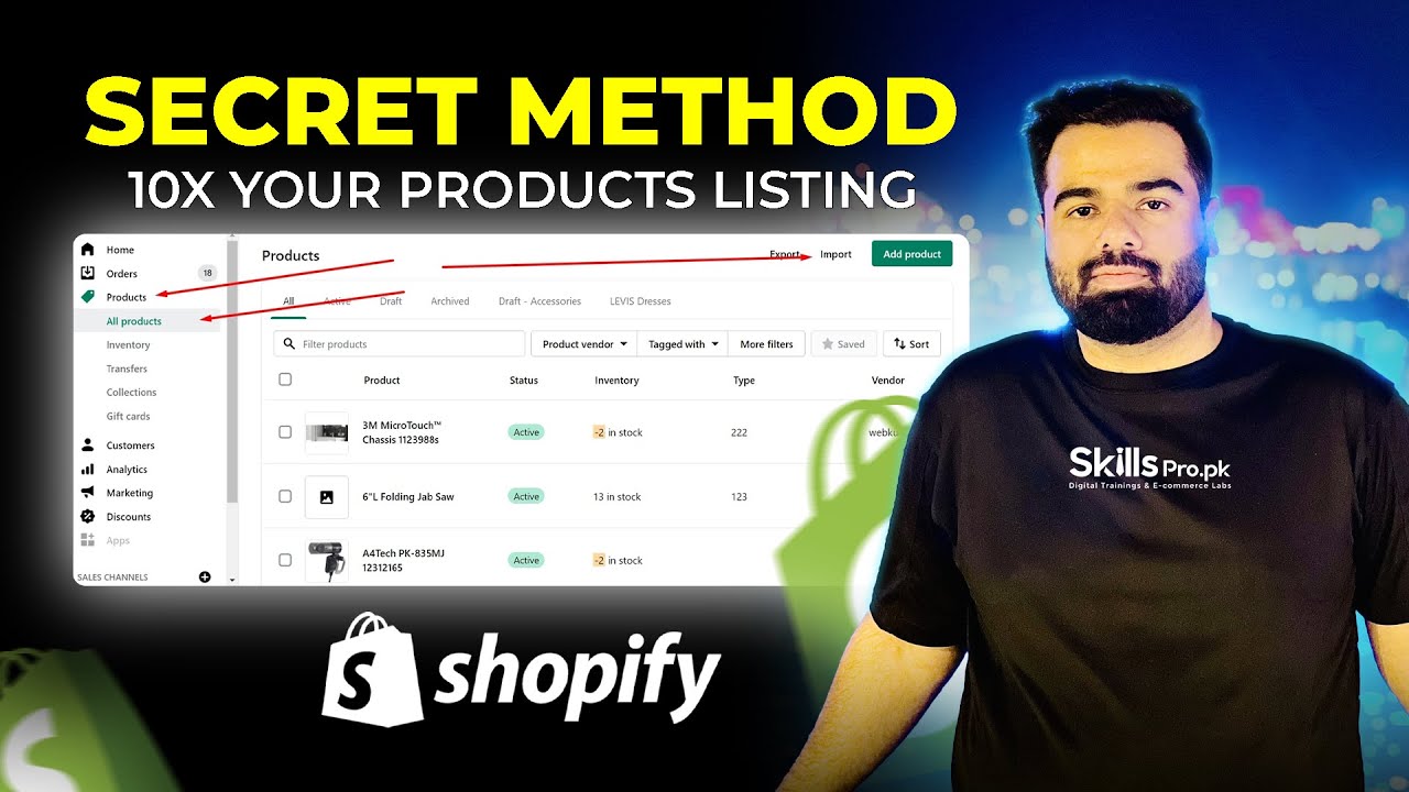 How to Add Products using a CSV file on Shopify | Dropshipping in ...