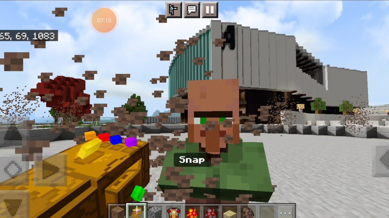 infinity gauntlet for Minecraft pe and bedrock by velvoxel raptor - YouTube