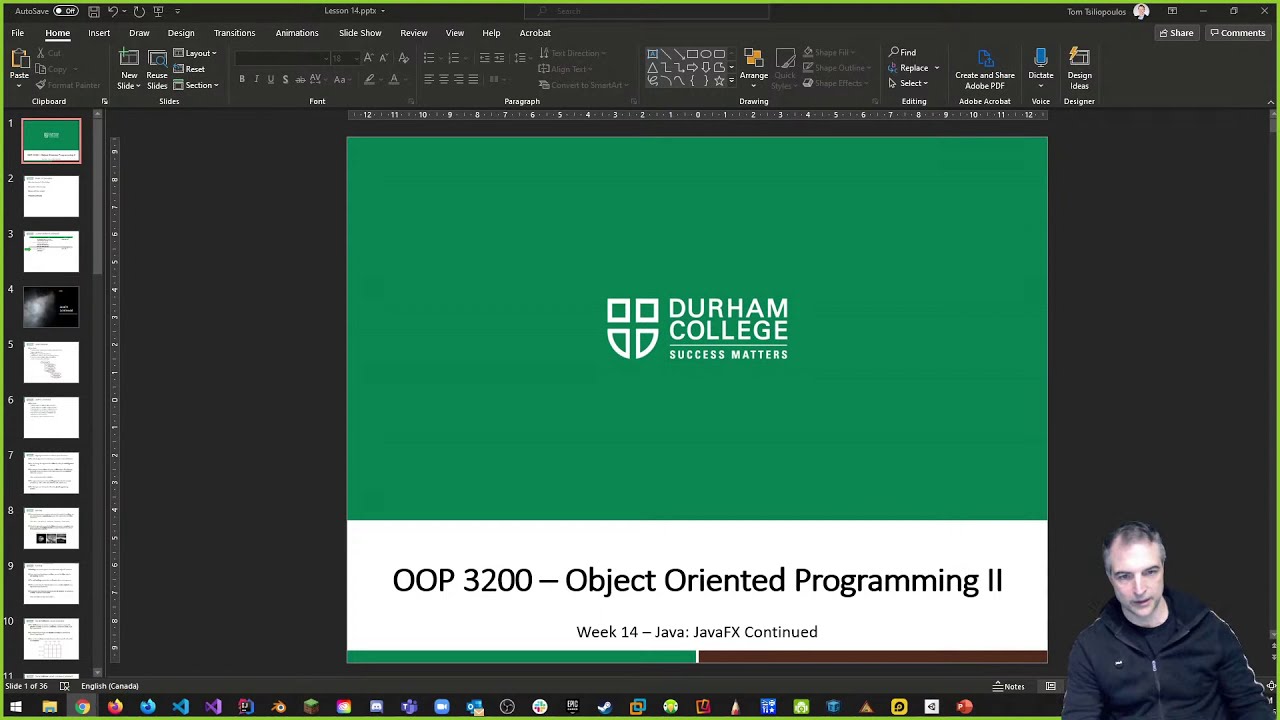 OOP3200 - F2020 - Part 1 - JavaFX Continued - YouTube