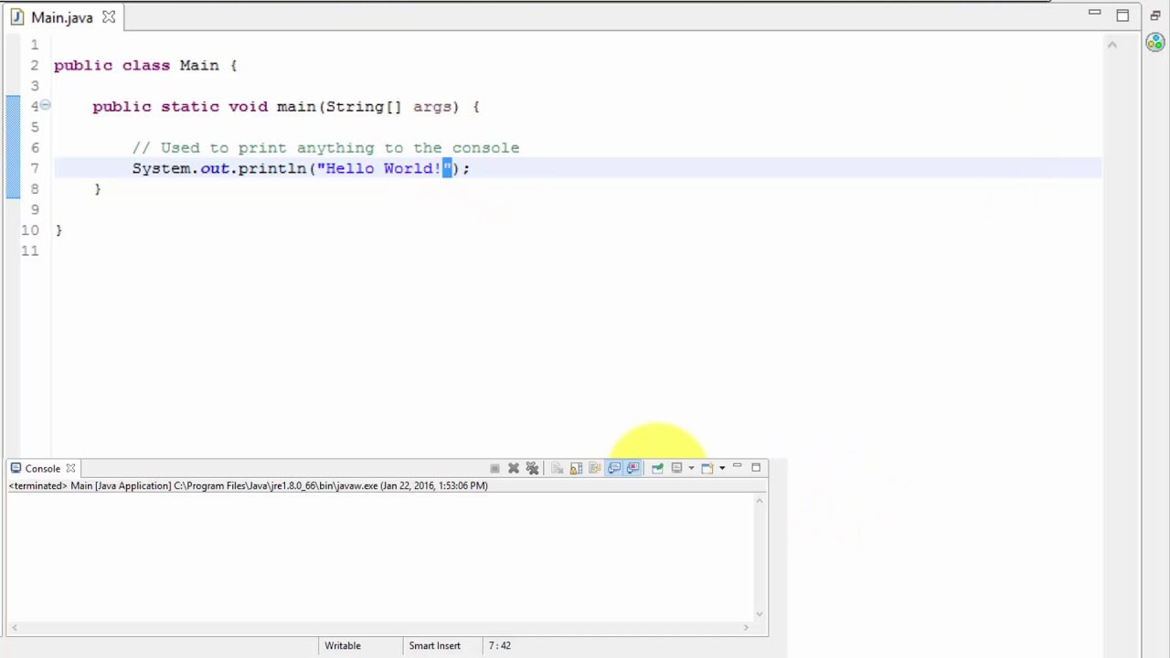Java Programming For Complete Beginners 1 Hello World Variables Youtube