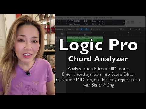 Logic Pro MIDI Chord Analyzer - Score Editor chord symbols - Cut/name regions for easy repeat ...